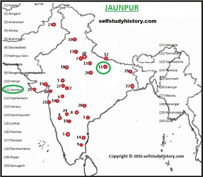 INDIAN HISTORY THROUGH MAP- PART-J – SELF STUDY HISTORY