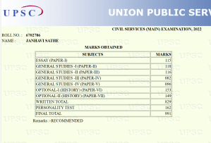 Topper’s Answer Sheet (History Optional): Janhavi Sathe [Rank 127/ 302 ...